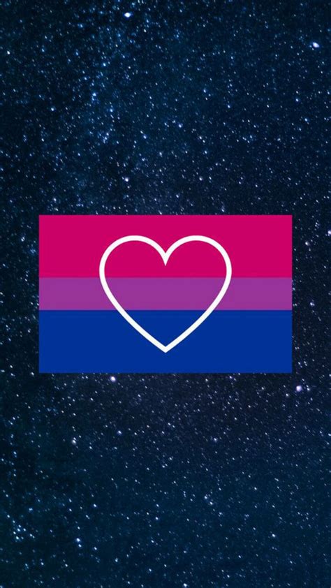 Galaxy Heart On Bisexual Flag Wallpaper Background Free Download