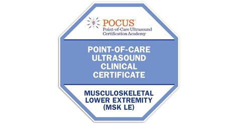Pocus Certification Academy™ Musculoskeletal Lower Extremity Msk Le