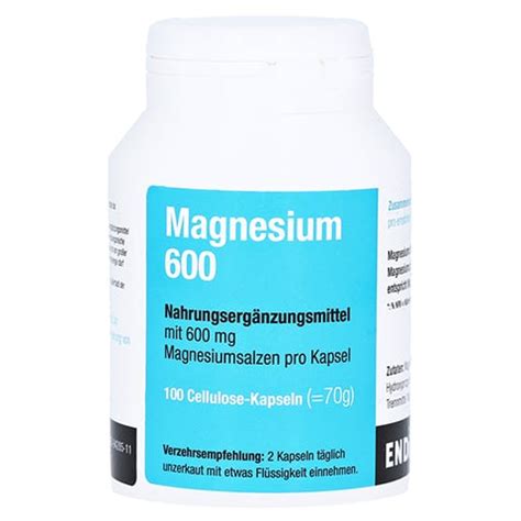 Magnesium 600 Kapseln 100 Stück online kaufen | medpex