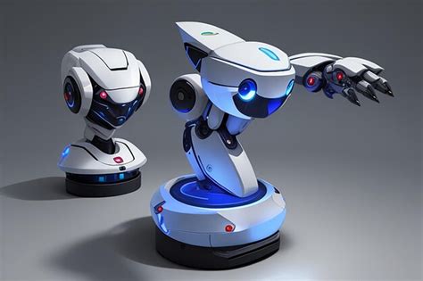 Premium AI Image Futuristic Quantum Robotics Lab