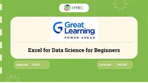 Excel For Data Science For Beginners Course Offered By Great Learning