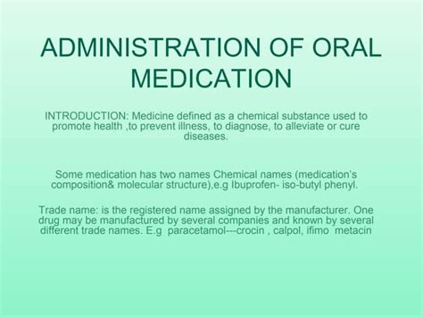 Oral Medication Administration Pptx