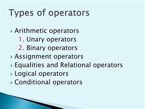 Basic C Operators Ppt