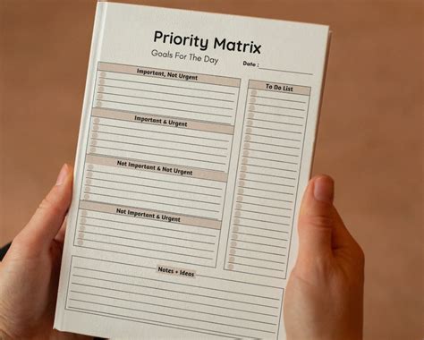 Task Priority Matrix Eisenhower Matrix Decision Matrix Etsy