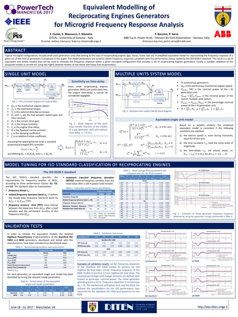 Pdf Equivalent Modelling Of Reciprocating Engines Generators For Microgrid Frequency Response