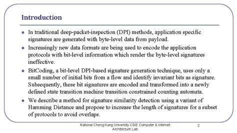 Bit Coding Network Traffic Classification Through Encoded Bit