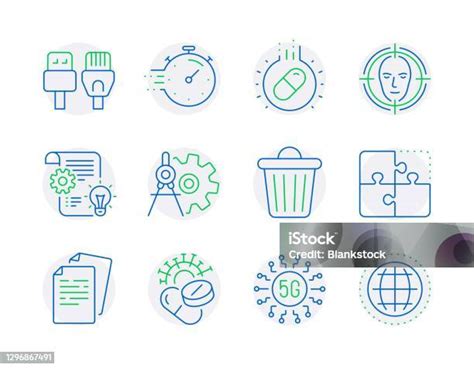 과학 아이콘이 설정됩니다 문서 퍼즐 얼굴은 표지판을 감지로 아이콘을 포함 벡터 0명에 대한 스톡 벡터 아트 및 기타 이미지 0명 건강관리와 의술 공학 Istock