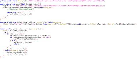 Fig 07 Cyble Joker Malware Android Malicious App Osint Code To Download Second Stage Payload Cyble
