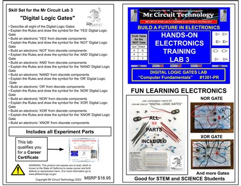 Mr Circuit LAB BUILD DIGITAL LOGIC GATES Learn About HowComputers Work In The Inside