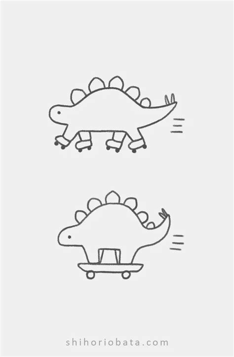 How To Draw A Mini Dinosaur