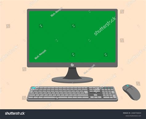 Monitor Keyboard Mouse Vector Illustration Isolated Stock Vector Royalty Free 2468756603
