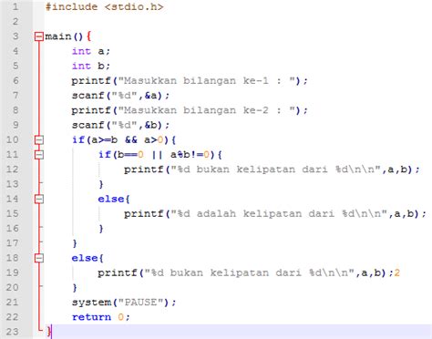 Program Untuk Menentukan Bilangan Kelipatan Atau Bukan Dengan Bahasa C Project 4 Official
