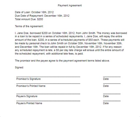 Installment Plan Agreement Template