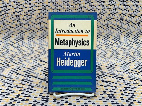 An Introduction To Metaphysics Martin Heidegger Vintage Paperback Book Anchor Press