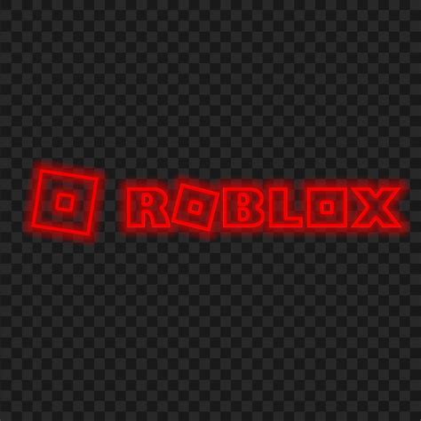 Hd Roblox Red Neon Text Logo With Symbol Sign Icon Png Citypng