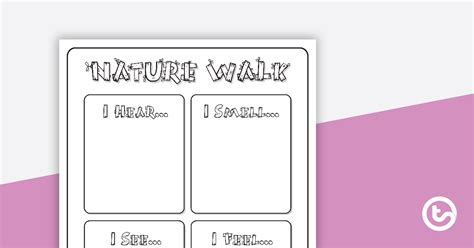 Five Senses Nature Walk Worksheets Worksheetscity