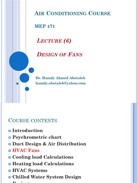 Mep471 2018 Lect 6 Pdf Duct Flow Building Technology