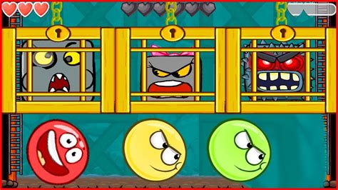 Спасение КРАСНОГО шарика и черного квадрата в игре Красный шарик 4 про New Red Ball 4 Youtube