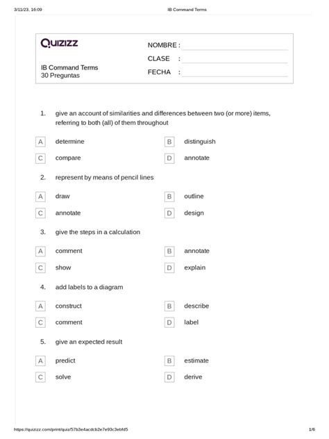 ib command terms pdf mathematics mean