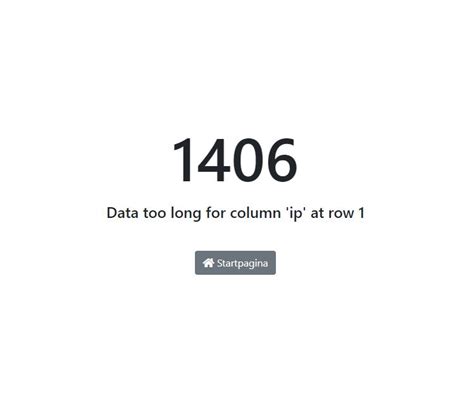 Error Code 1406 Data Too Long For Column Ip At Row 1
