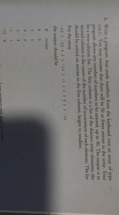 Solved 6 Write A Program That Reads Numbers From The