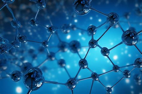 Premium Photo Blue Molecular Structure