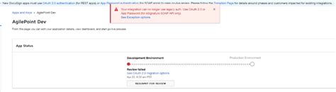 DocuSign Error To Promote To Production Enviroment AgilePoint