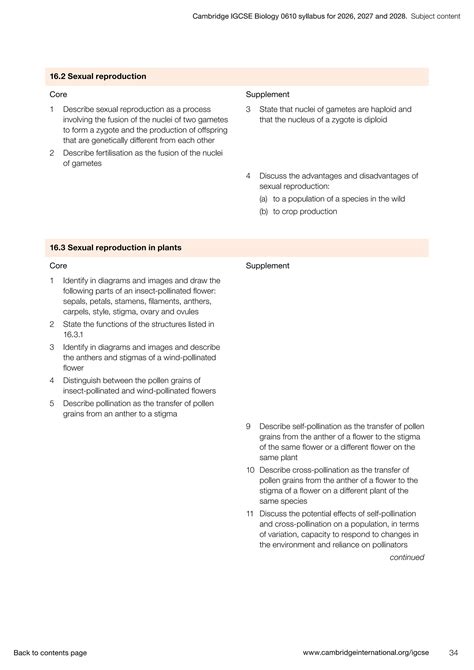Igcse Biology 0610 2026 2028 Syllabus Pdf