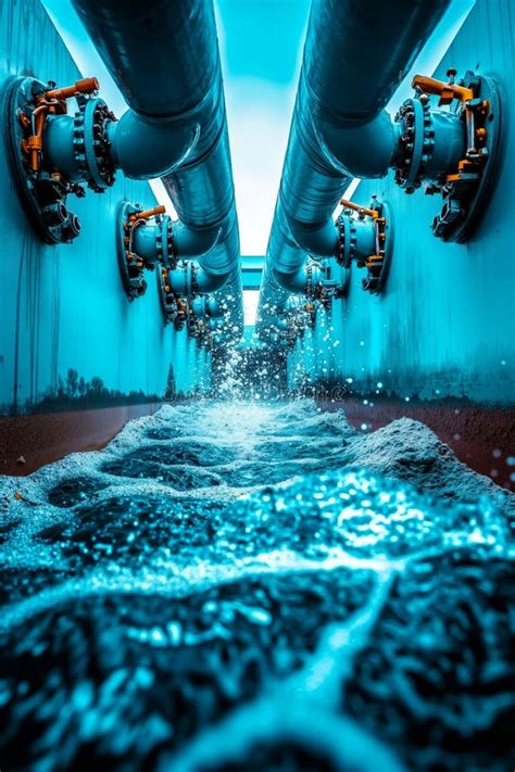 A Group Of Pipes That Are Connected To Each Other In A Tunnel Stock