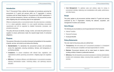 Cobit It Procurement Policy Template Itsm Docs Itsm Documents And Templates