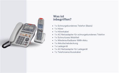 Amplicomms Powertel 2880 Großtasten Telefon Für ältere Menschen Lautes Telefon Für Schwerhörige