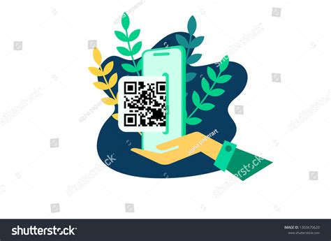 Qr Code Scanning Vector Illustration Concept Stock Vector Royalty Free Shutterstock
