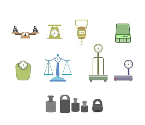 Premium Vector Scale Weight Measurement Icon And Symbol