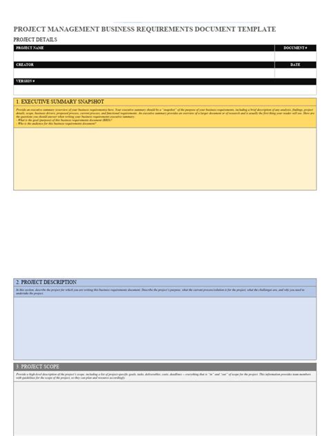 Ic Project Management Business Requirements Document 11238 Pdf Information Systems Engineering