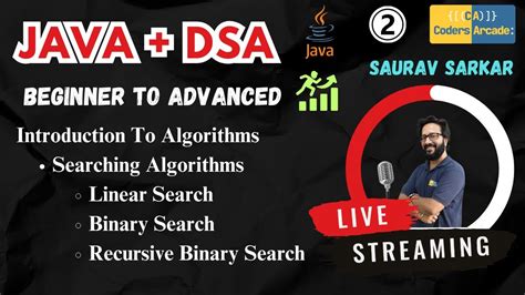 Dsa In Java Searching Algorithms In Java Coders Arcade Youtube