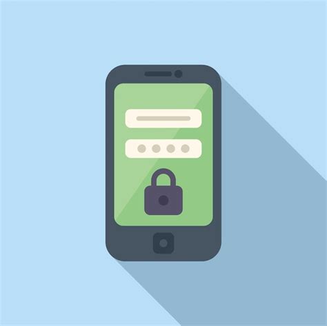 Premium Vector Phone Password Icon Flat Vector Privacy Policy