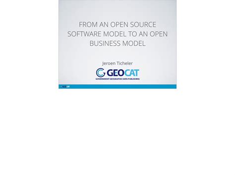 Pdf From An Open Source Software Model To An Open Business Model