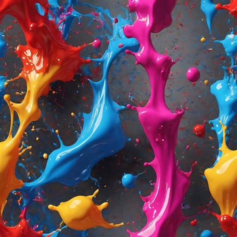 Premium Photo Splashing Drop Splash Shape Splatter