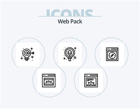 Web Pack Line Icon Pack Icon Design Page Browser Web Development Layout Design