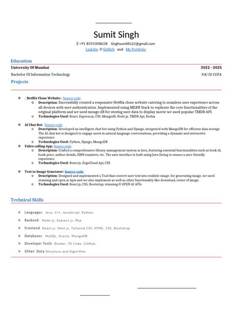 Sumit Singh Resume Pdf Java Programming Language Software