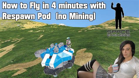 Space Engineers Flyable Respawn Pod In 4 Minutes No Mining Youtube