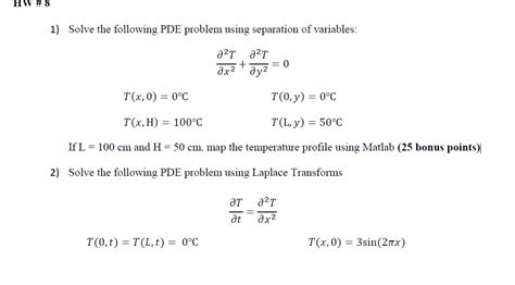Solved HW Solve The Following PDE Problem Using Chegg