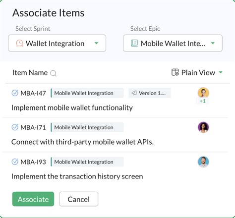 Epics Zoho Sprints