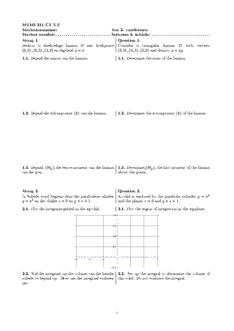 Mths 211 Class Test 5 Memo Practice And Past Papers Studocu