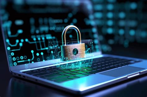 Premium Ai Image Secure Your Data With A Laptop Padlock Arafed Image