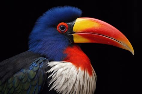 Premium Ai Image A Toucan With Its Vibrant Beak Open Midcall Created