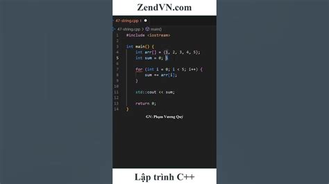 Học C 47 Tính Tổng Các Giá Trị Trong Mảng Laptrinh Hoclaptrinh