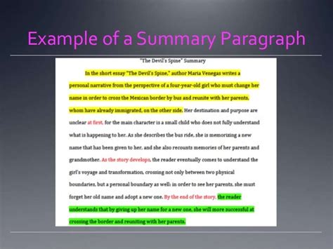 The Summary Response Assignment