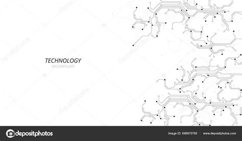 Black Circuit Diagram White Background High Tech Circuit Board Connection Stock Vector By ©chor