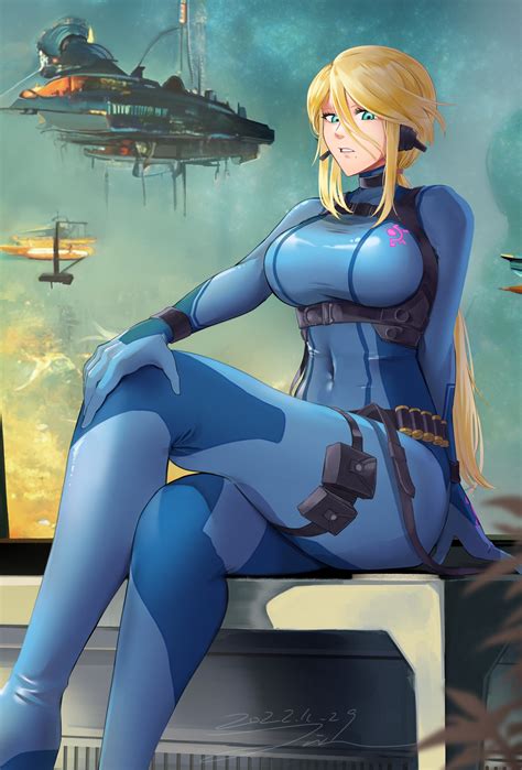 Samus Aran Metroid And 1 More Drawn By Jin Funaki Gen Danbooru